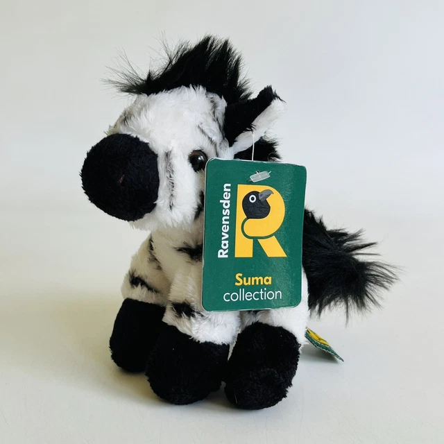 RAVENSDEN SUMA COLLECTION Soft Toy Cuddly Plush Zebra Stuffed Animal 5 ...