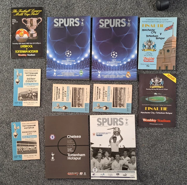 STARTER COLLECTION OF Tottenham Hotspur Football Programmes £25.00 ...