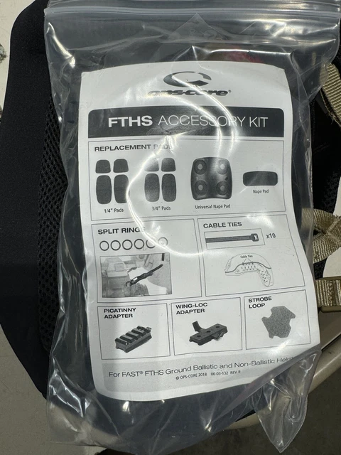 OPS-CORE FAST FTHS Super High Cut Tan Helmet Large w/ Wilcox Tan G24 ...