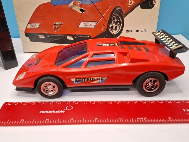 VINTAGE 1980S TAIYO radio-controlled Lamborghini Countach LP500S in red ...