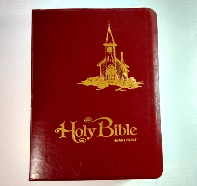 HOLY BIBLE GIANT Print KJV Red Letter Large Print Burgundy Cover Gold Church £11.33 - PicClick UK