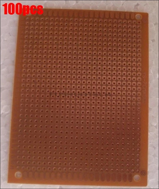100PCS 7X9CM BREADBOARD Universal Prototype Pcb Printed Circuit Panel ...