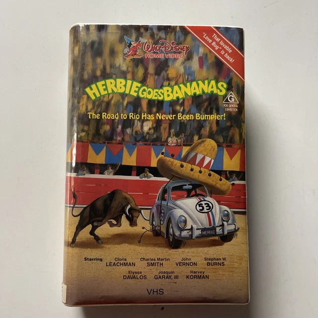 HERBIE GOES BANANAS (VHS, 1986, Walt Disney Home Video) Big Box ...