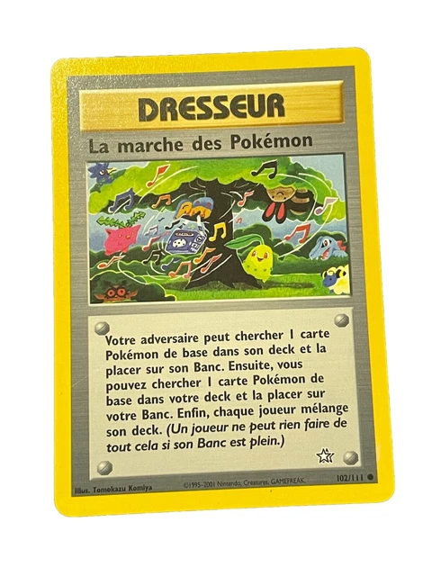 CARTE POKÉMON LA Marche Des Pokémon 102/111 Neo Genesis Wizards FR EUR ...