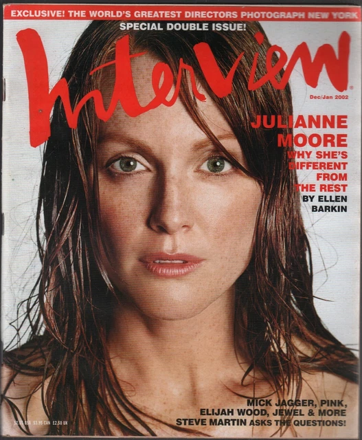 INTERVIEW FASHION MAGAZINE Dec/Jan 2002 Julianne Moore Mick Jagger ...