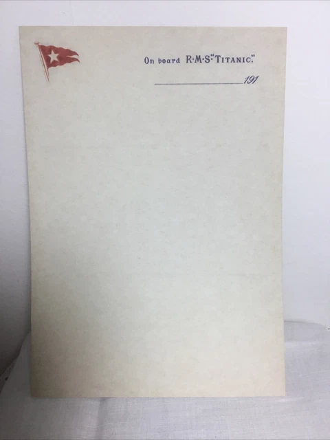 WHITE STAR LINE RMS Titanic Writing Paper - Re-print £4.99 - PicClick UK