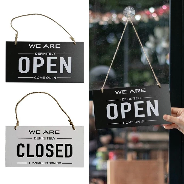 DOUBLE SIDED HOTEL Bulletin Board Wood Door Hanger Door Sign Fitting ...