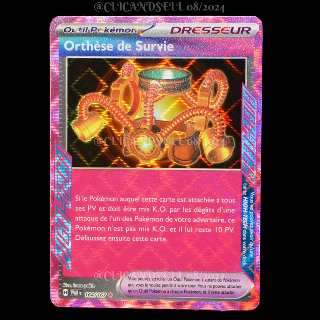 CARTE POKÉMON ORTHÈSE de Survie TWM 164 Mascarade Crépusculaire EUR 10 ...
