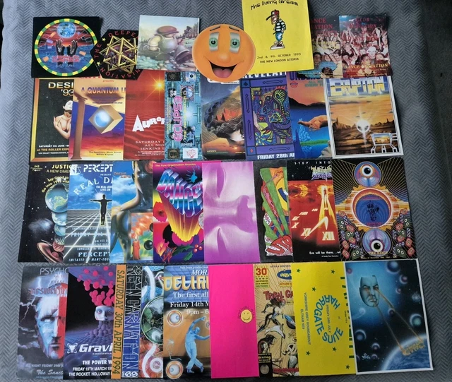 ACID HOUSE RAVE Flyers 90s Joblot Bundle Flyer Collection £52.04 ...