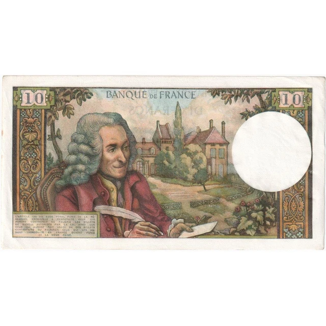 FRANKREICH, 10 FRANCS, Voltaire, 1968-09-05, C.429, UNZ- EUR 59,40 ...