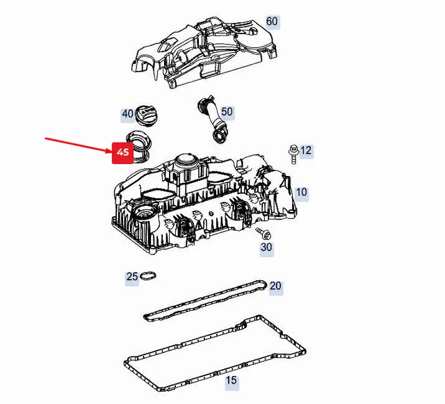 MERCEDES-BENZ GLE W167 Engine Oil Filler Neck A6540109601 NEW GENUINE £ ...