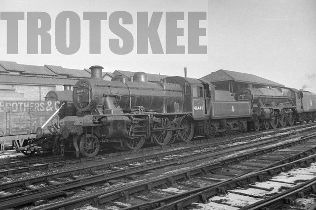 35MM NEGATIVE BR British Railways Steam Loco 46449 Class 2MT Crewe ...