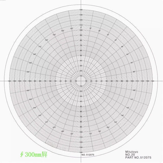 OPTICAL COMPARATOR CHART For Profile Projector Overlay Chart For ...