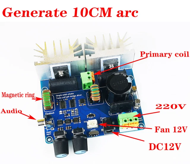 SSTC SOLID STATE Tesla Coil Half-Bridge Integrated Driver Board Music ...
