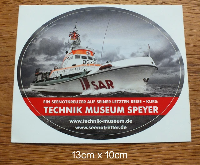 AUFKLEBER STICKER SPEYER Technik Museum SAR Seenotretter Seenotkreuzer ...