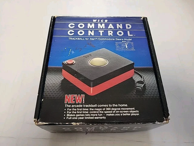 1982 WICO COMMAND Control Arcade Trackball For Atari 2600 W/ Box Tested ...