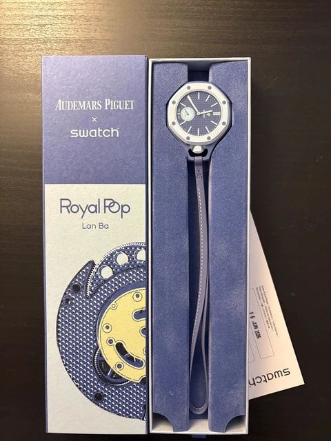 SWATCH X AP ROYAL POP Watch Audemars Piguet LAN Ba - Blue New with ...
