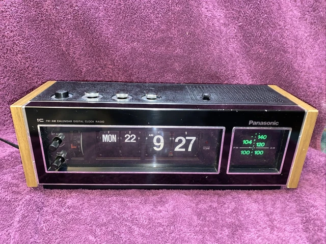 VINTAGE 1970’S PANASONIC FM-AM IC Digital Flip Clock Radio RC-6493 ...