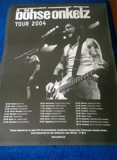 POSTER BÖHSE ONKELZ 2004 Abschiedstour bo 84 x 60 cm la ultima skin ...