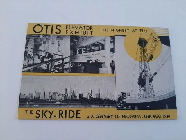 1934 WORLD FAIR Postcard. Otis Elevator Advertising $12.89 - PicClick CA