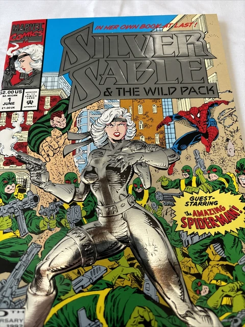 SILVER SABLE AND the Wild Pack #1 Foil Cover (Jun 1992, Marvel) NM ...