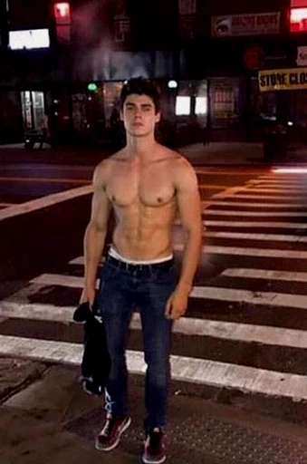 Shirtless Male Athletic Build Beefcake Muscle Jock Hunk Hot Guy Photo