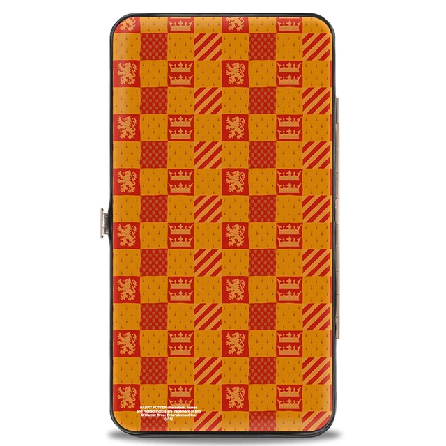 HINGED WALLET HARRY Potter GRYFFINDOR Crest/Heraldry Checkers Golds ...
