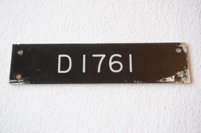 1970S D1761 BRITISH Rail Cab Number Plate Loco Locomotive Railway Sign ...