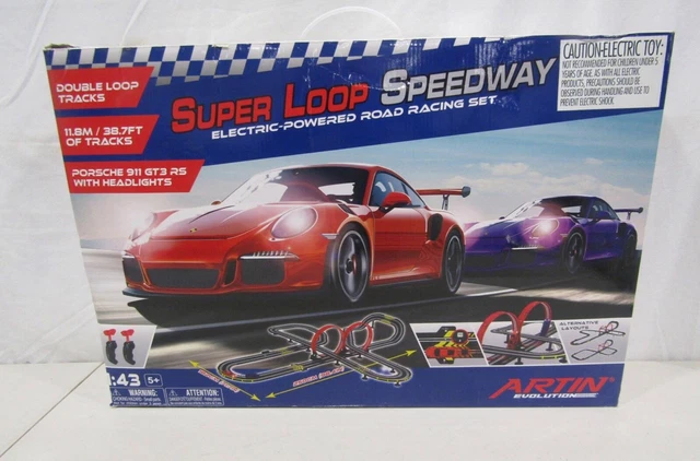 ARTIN EVOLUTION SUPER Loop Speedway Electric Road Racing Set Porsche 1: ...