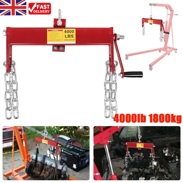 HEAVY DUTY ENGINE Crane Hoist Lift Leveller Chain Load Garage Loading ...