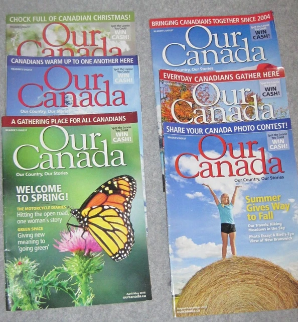 OUR CANADA MAGAZINE Mixed Lot (6) Issues Where Readers Share THEIR ...