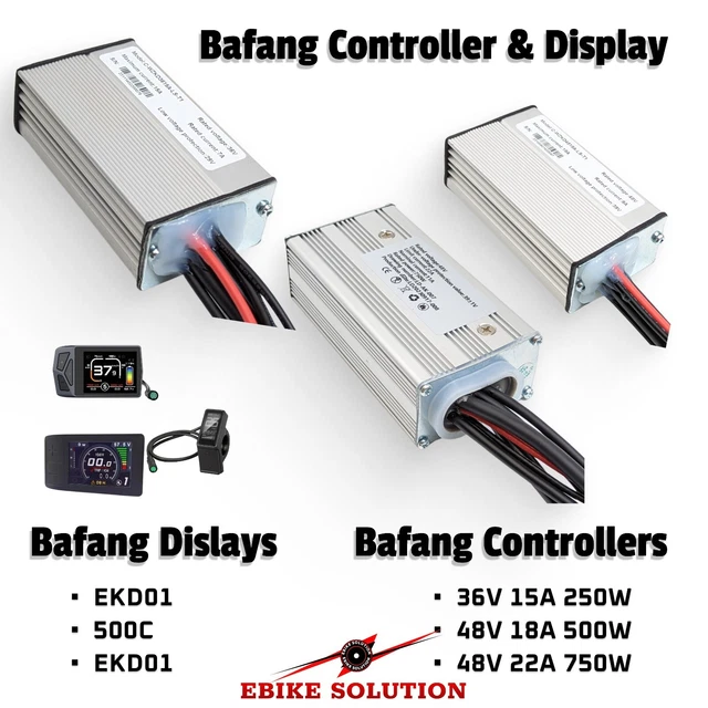 BAFANG BRUSHLESS HUB Motor Controller Display 500C EKD01 36/48V 15A 25A ...