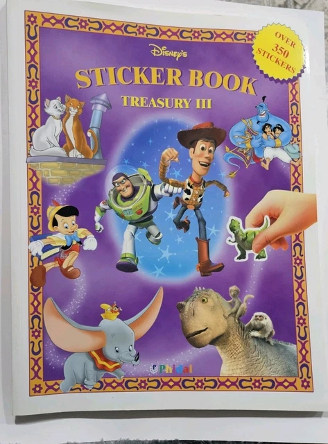 DISNEY STICKER BOOK Treasury III~ Over 350 Stickers~ Aladdin ~Toy Story ...