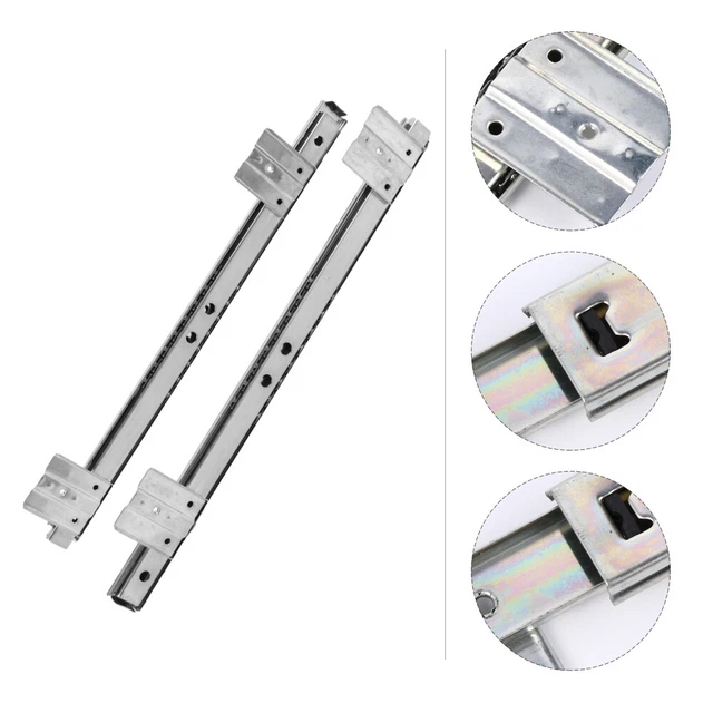 SLIDING RAIL GUIDE Keyboard Tray Slide Guides Hanging Furniture £13.39 ...