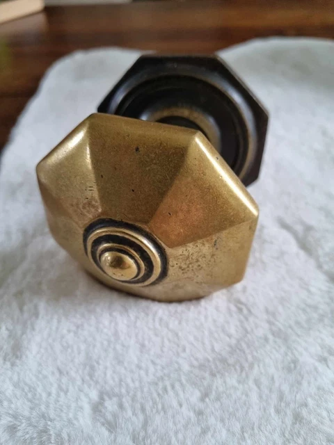 ANCIENNE POIGNE DE porte centrale laiton EUR 20,50 - PicClick FR