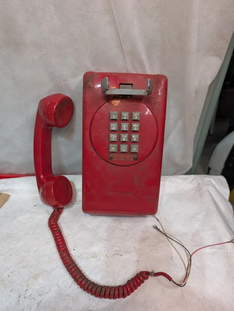 RED WALL Rotary Telephone Stromberg-Carlson – 1976 Push Button Fire ...