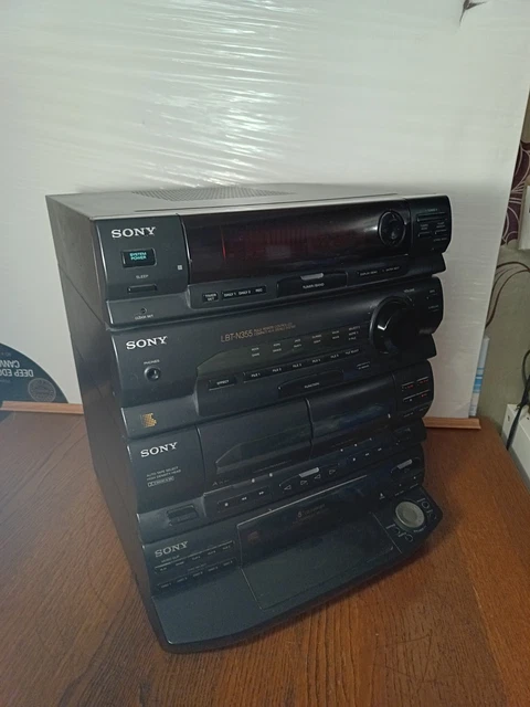 SONY LBT-N355 HI-FI System 5 CD Changer Cassette UNTESTED SPARES REPAIR ...