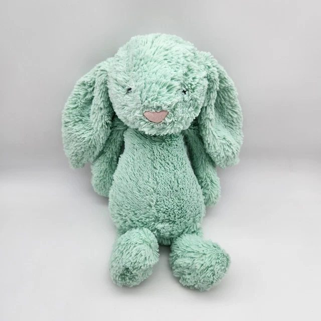 RARE VHTF JELLYCAT Bashful Mint Bunny Medium 12" Plush Soft Toy {BAS3BM ...