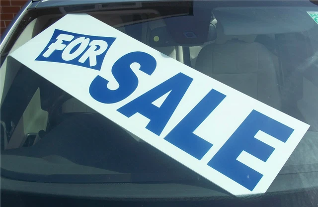 5 X CAR/VEHICLE For Sale Signs/Correx Boards, Reusable, Car Sale Sign ...