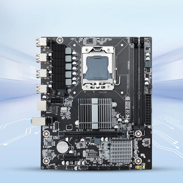 X58 PC MOTHERBOARD DDR3 Memory LGA 1366 Desktop Motherboard Dual ...