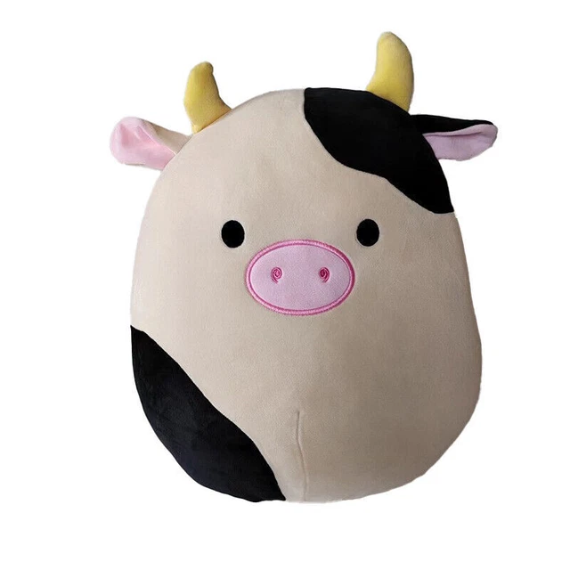 SQUISHMALLOWS CONNOR THE Cow Plush Toy Cuddle & Squeeze Soft Doll Kid ...
