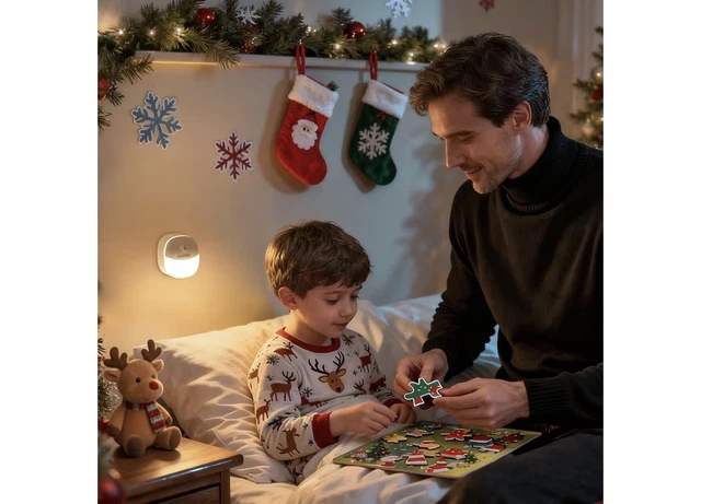 AUVON NIGHT LIGHT Plug in Wall, 2 Pack Backlit LED Motion Sensor Night ...