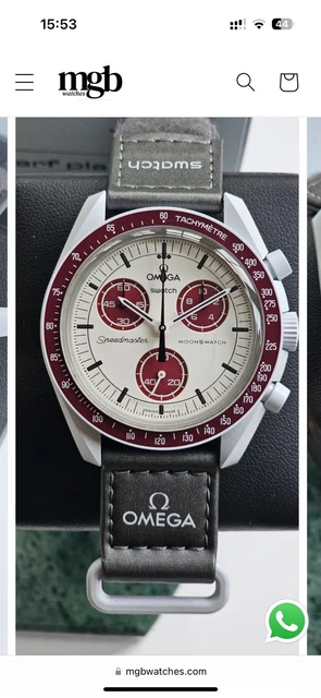 NEW OMEGA X Swatch Speedmaster MoonSwatch Light Cool Grey Men's Watch ...