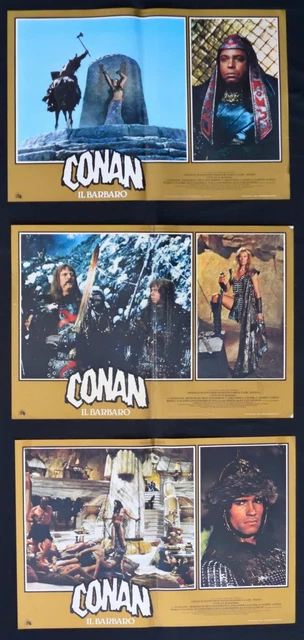 FOTOBUSTE CONAN IL BARBARO Schwarzenegger 1 edizione italiana 1982 F195 EUR 19,99 - PicClick IT