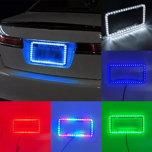 LED LICENSE PLATE frame light front rear universal license plate holder. £13.79 - PicClick UK