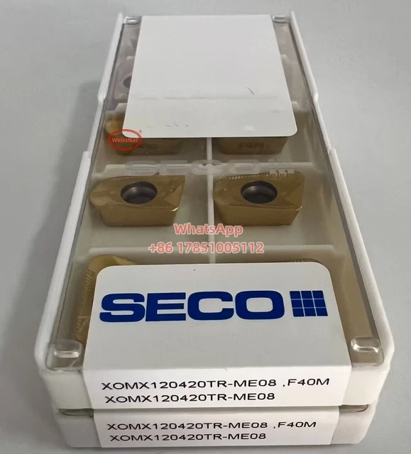 SECO XOMX120416R-M12 F40M Carbide Inserts 10PCS XOMX Milling cutter ...