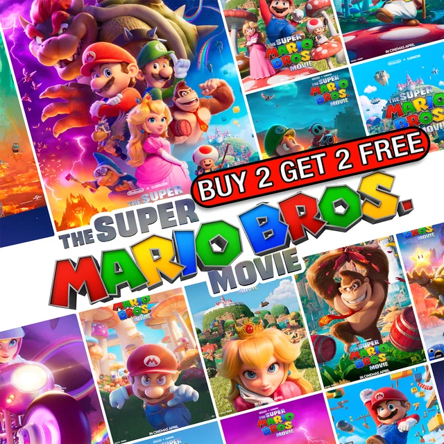 POSTER FILM SUPER Mario Bros 2023 stampa artistica parete casa ...