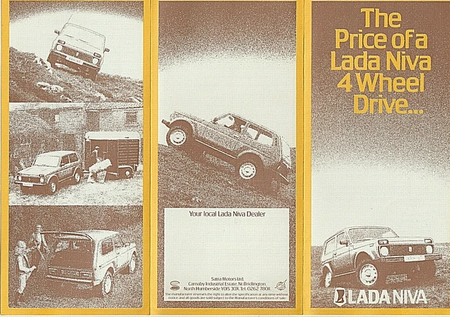 VINTAGE UNDATED BROCHURE - The Price Of A Lada Niva 4 Wheel Drive £1.99 ...