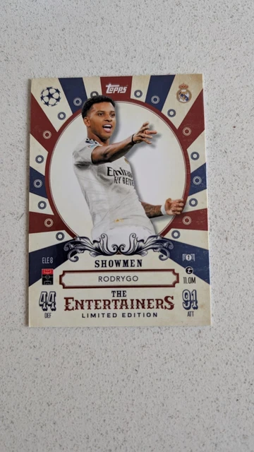TOPPS MATCH ATTAX 2024/25 Rodrygo Showmen The Entertainers Card #ELE8 £ ...