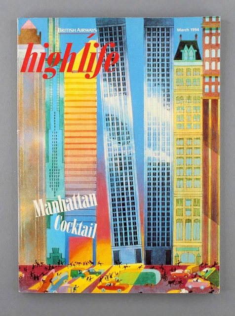 BRITISH AIRWAYS HIGHLIFE Airline Inflight Magazine March 1994 Ba ...
